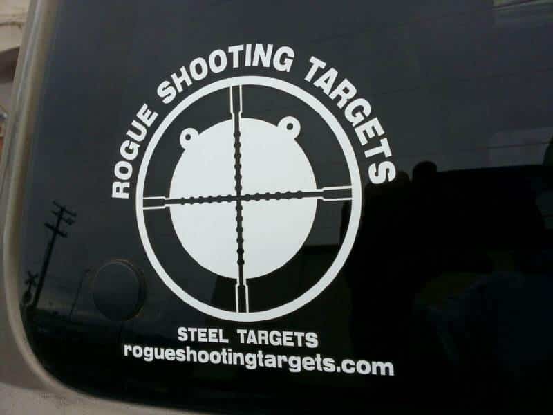 Rogue Targets Sticker - 6" White vinyl Die Cut Window Stickers